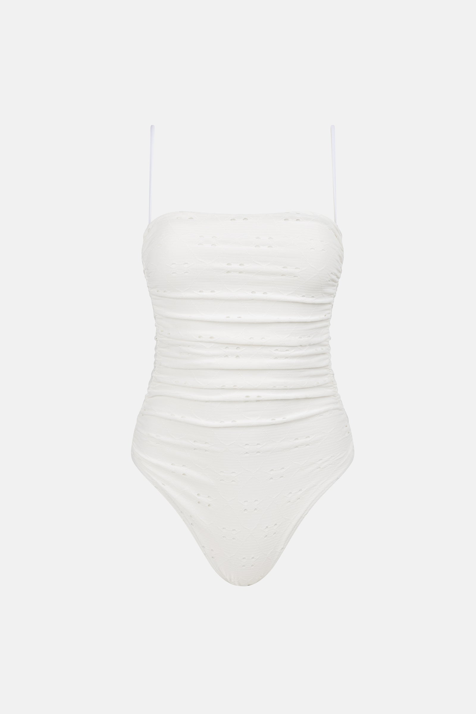 Brighton Eyelet Scrunched Side One Piece Ivory – Rhythm EU