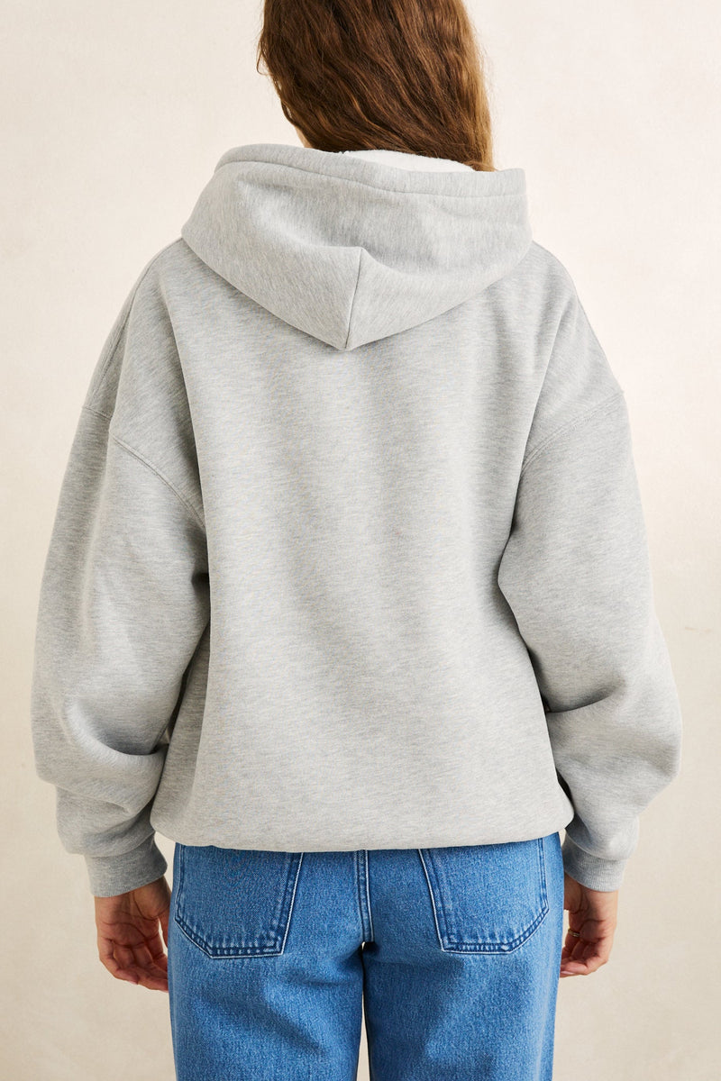 Shelly Oversized Fleece Hoodie Grey – Rhythm EU